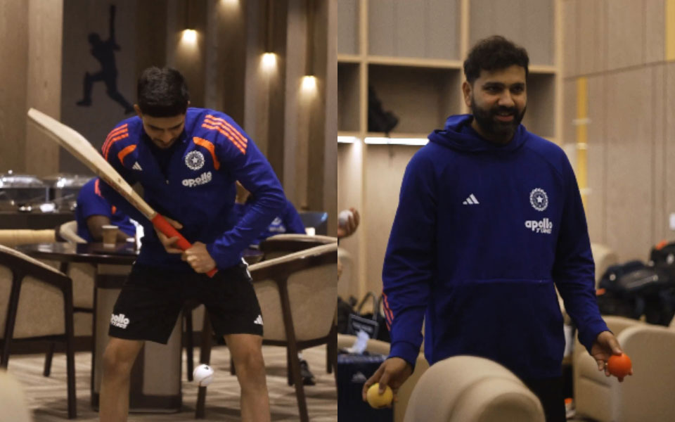 [WATCH] Indian team plays cricket inside dressing room amid Dharamshala ...