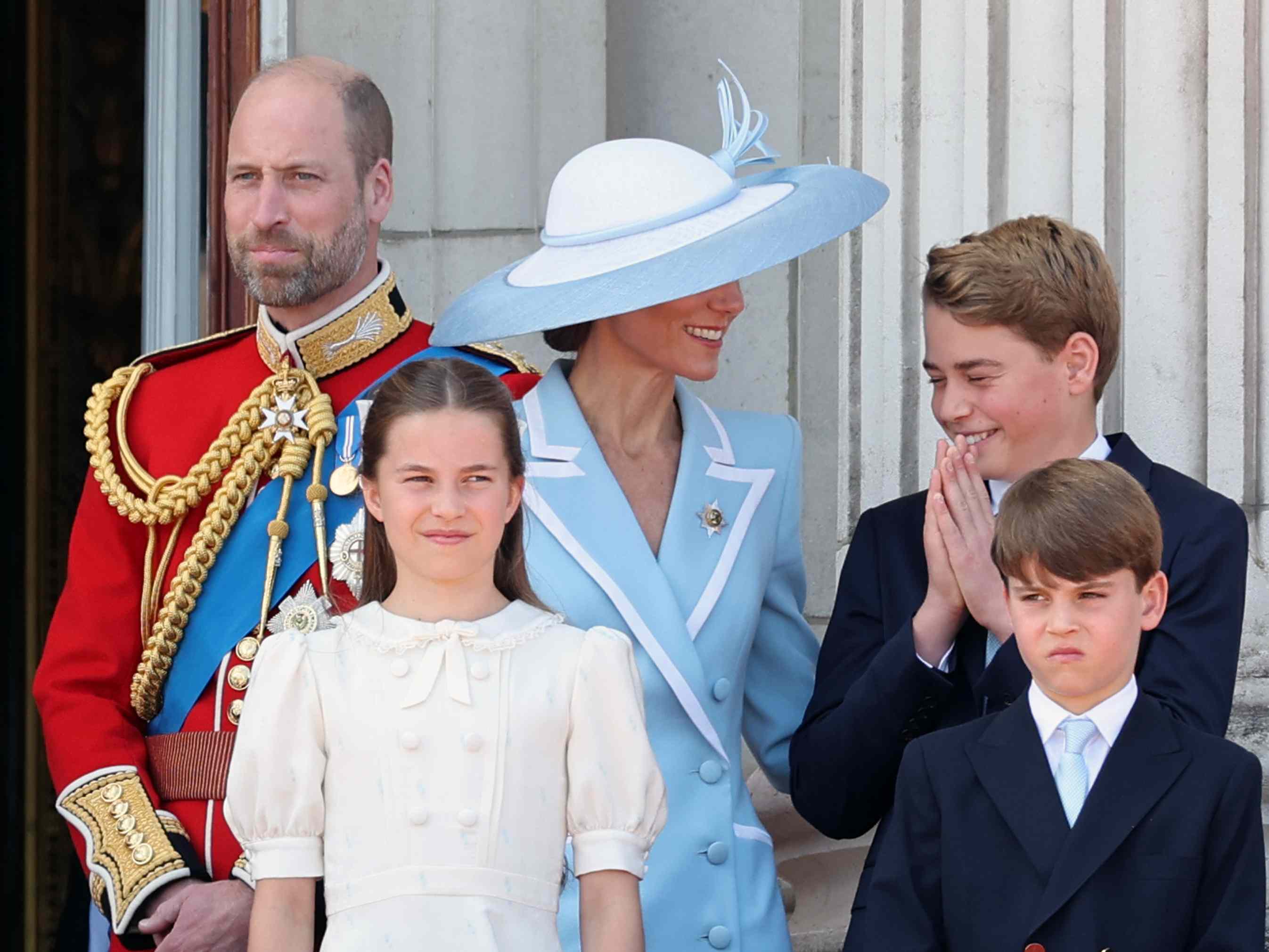 Prince Louis once again adorably steals the show with his silly faces ...