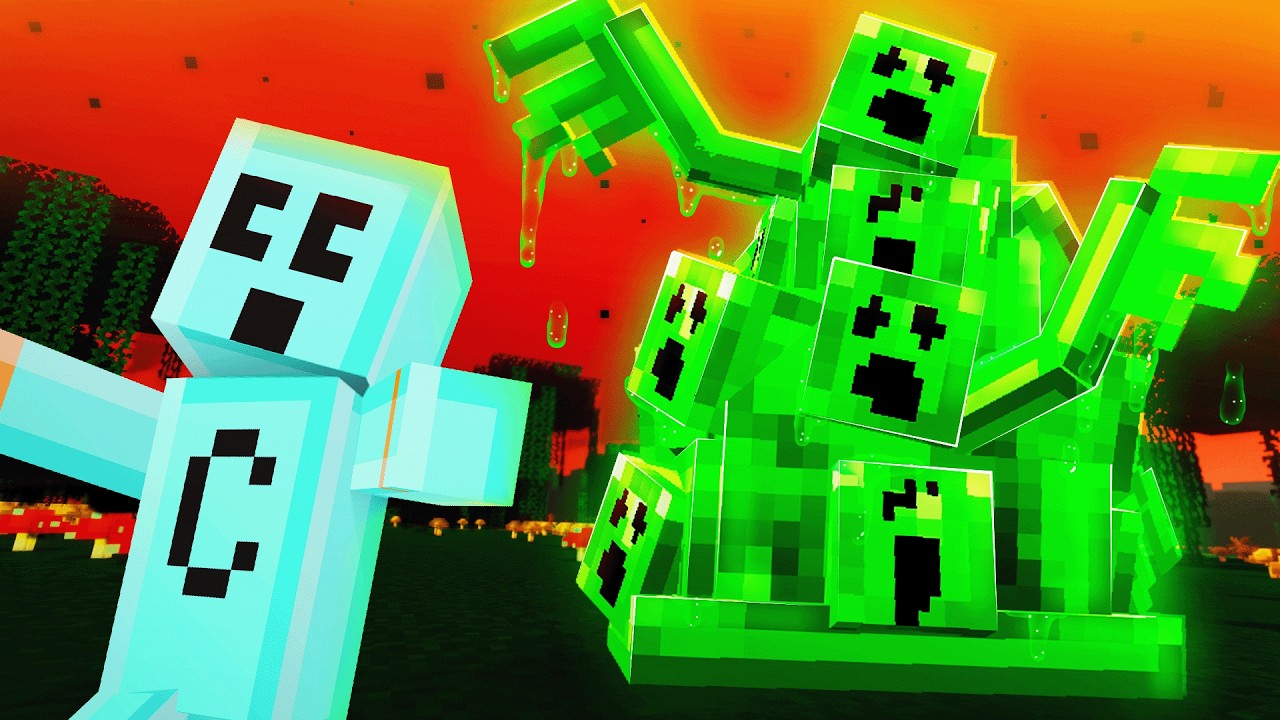 Escaping from the scariest mobs ever found in the game
