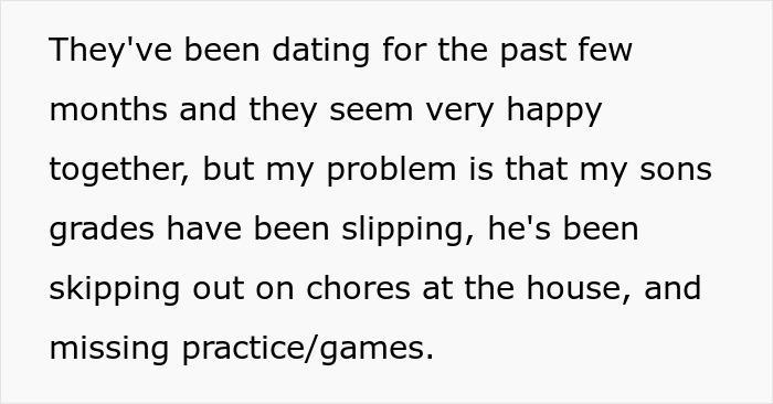 AITA for telling my son’s girlfriend to stay away from him?