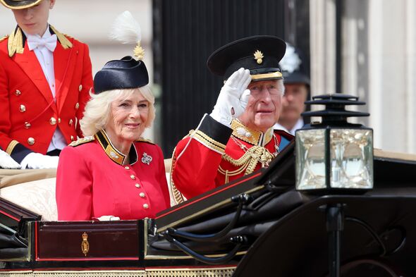 Queen Camilla steals the show in striking red outfit at Trooping the Colour