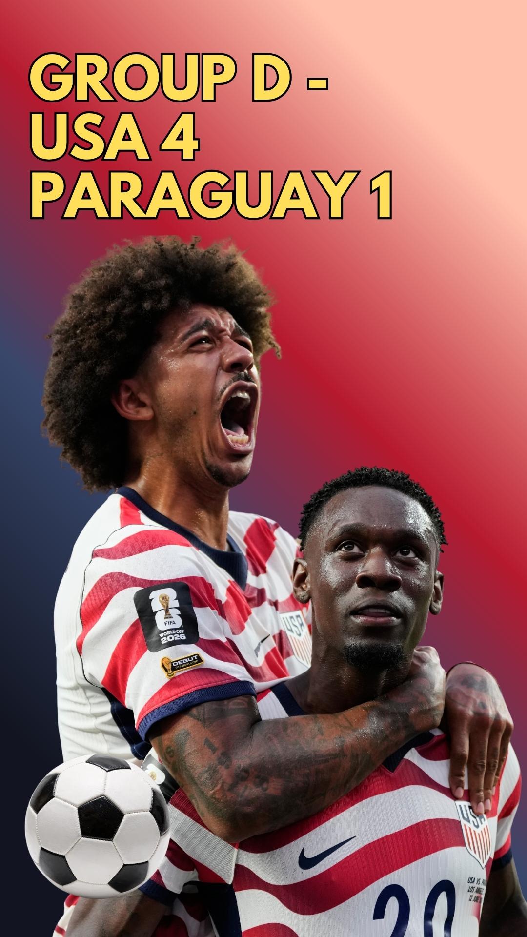 USA open home World Cup with a dominant victory over Paraguay as ...