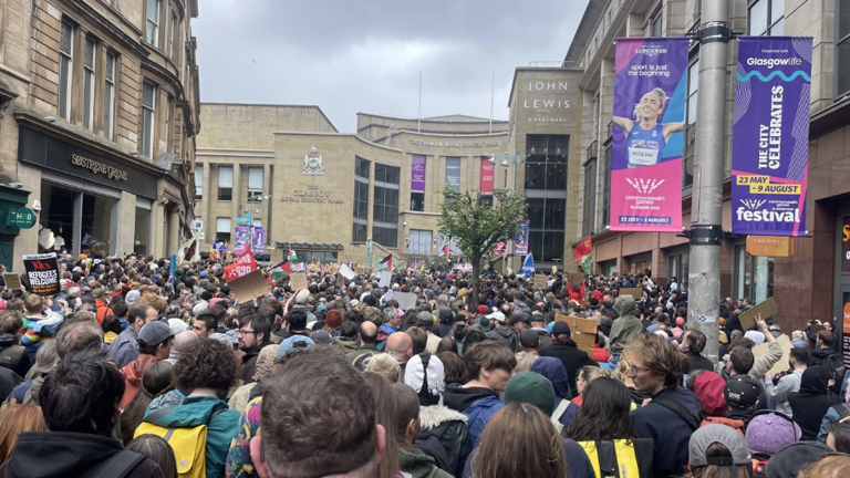 Anti-racism rally disrupted by masked group in Glasgow
