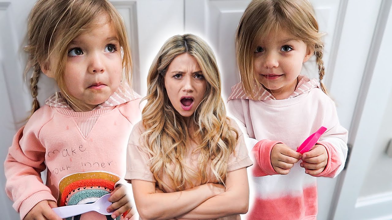 Mischievous toddlers secretly stash family belongings in the trash