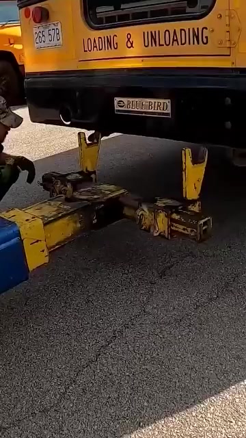 School bus tow progress and recovery