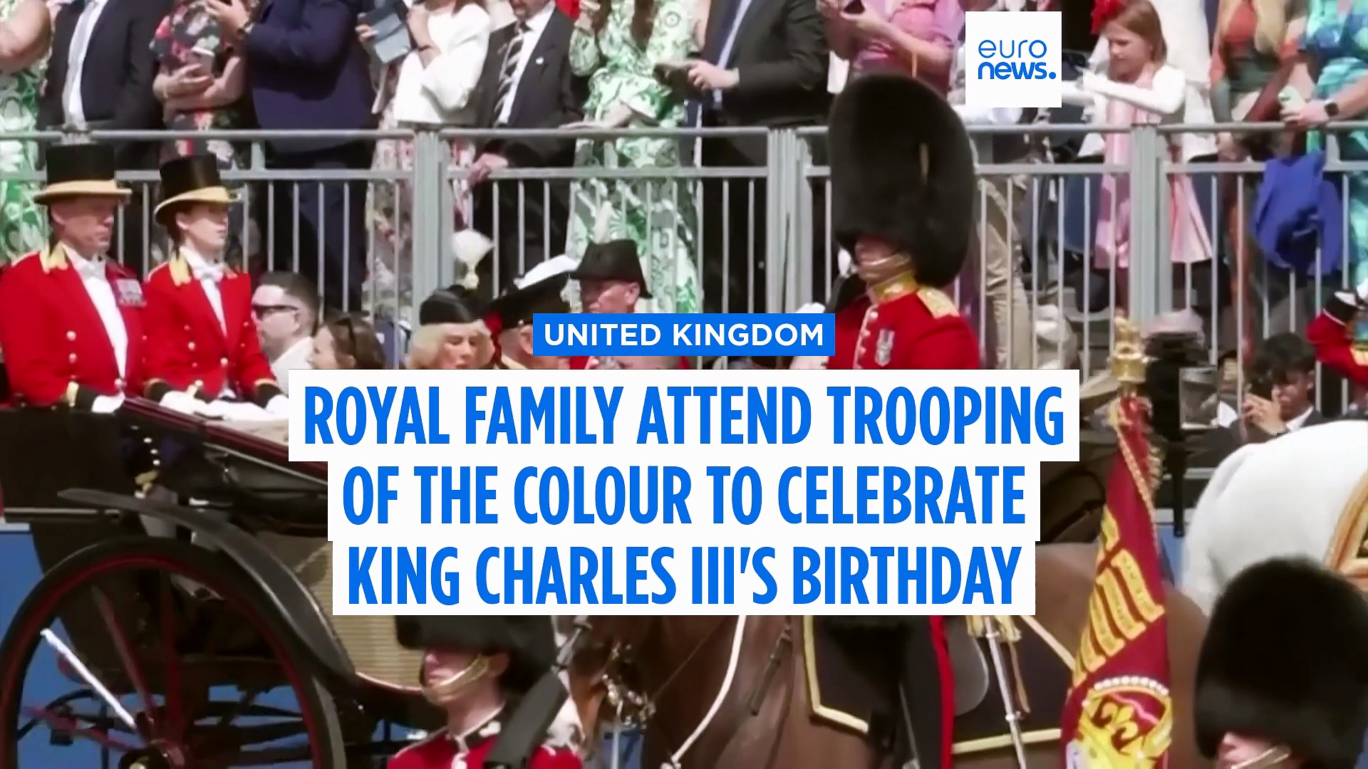 Thousands gather in London to celebrate Trooping the Colour