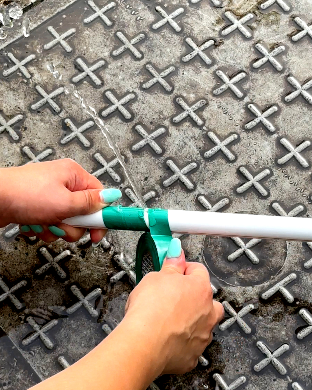 Super easy and effective way to fix pipe holes! 💯👌