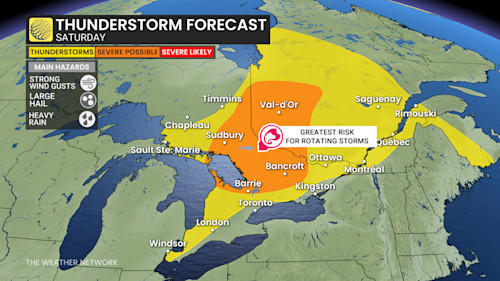 Umbrellas out: Stormy, soggy weekend ahead for much of Ontario