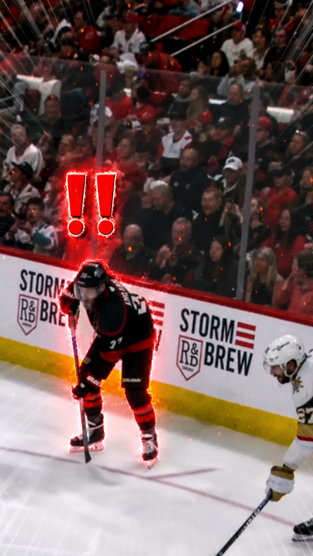 Ehlers breaks his hockey stick during game