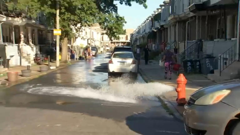 Olney residents without water for hours after broken fire hydrant ...