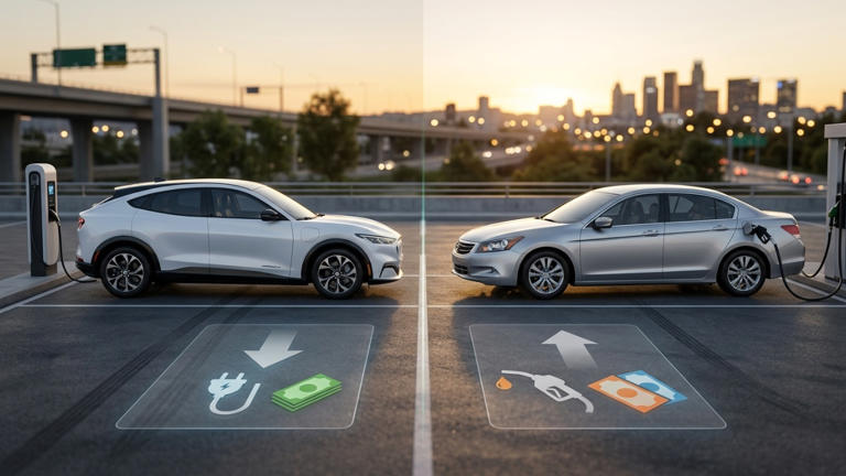Electric vehicle vs. gasoline car in 2026: Which costs less over five ...