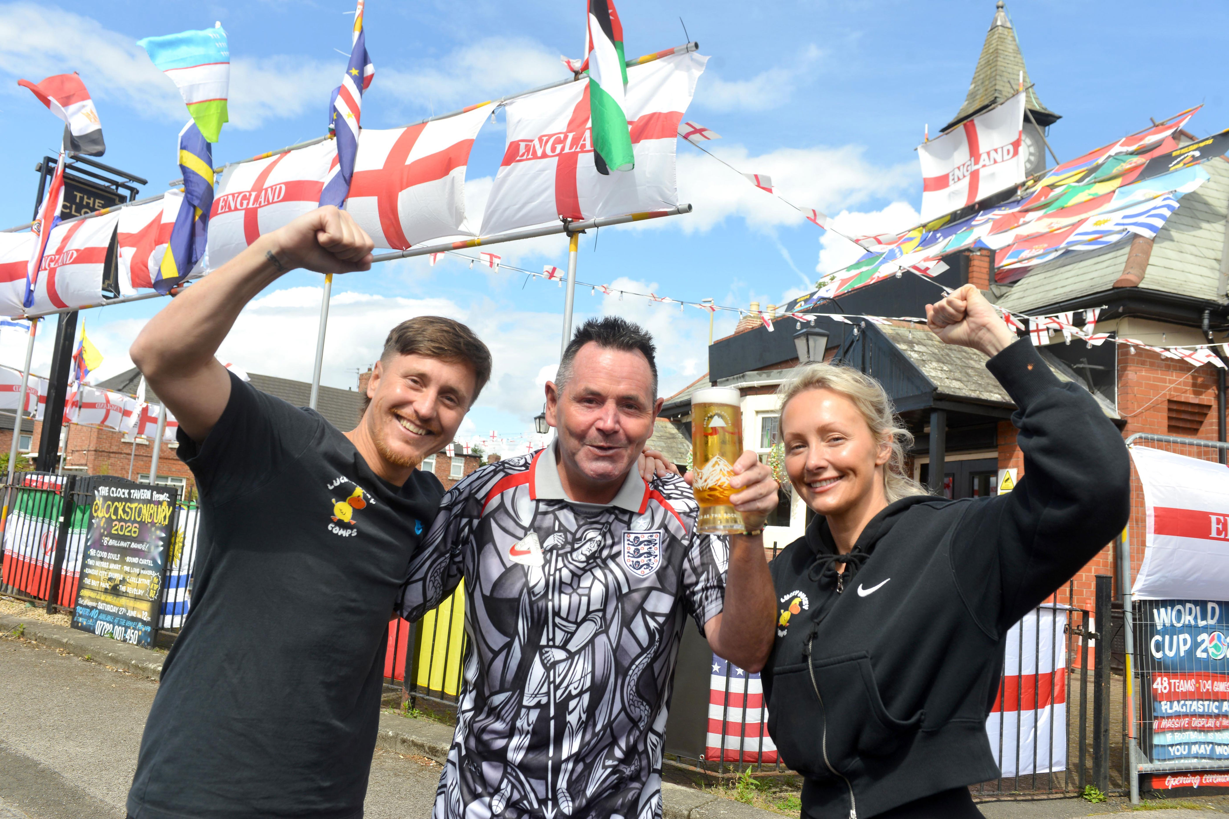 Hebburn pub shows off spectacular World Cup flag makeover