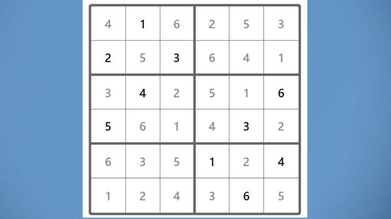 Today’s mini sudoku #306 LinkedIn answer (June 13, 2026)