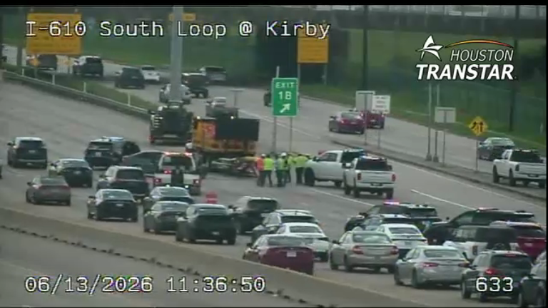 Crash involving traffic control vehicle closes multiple EB lanes of ...