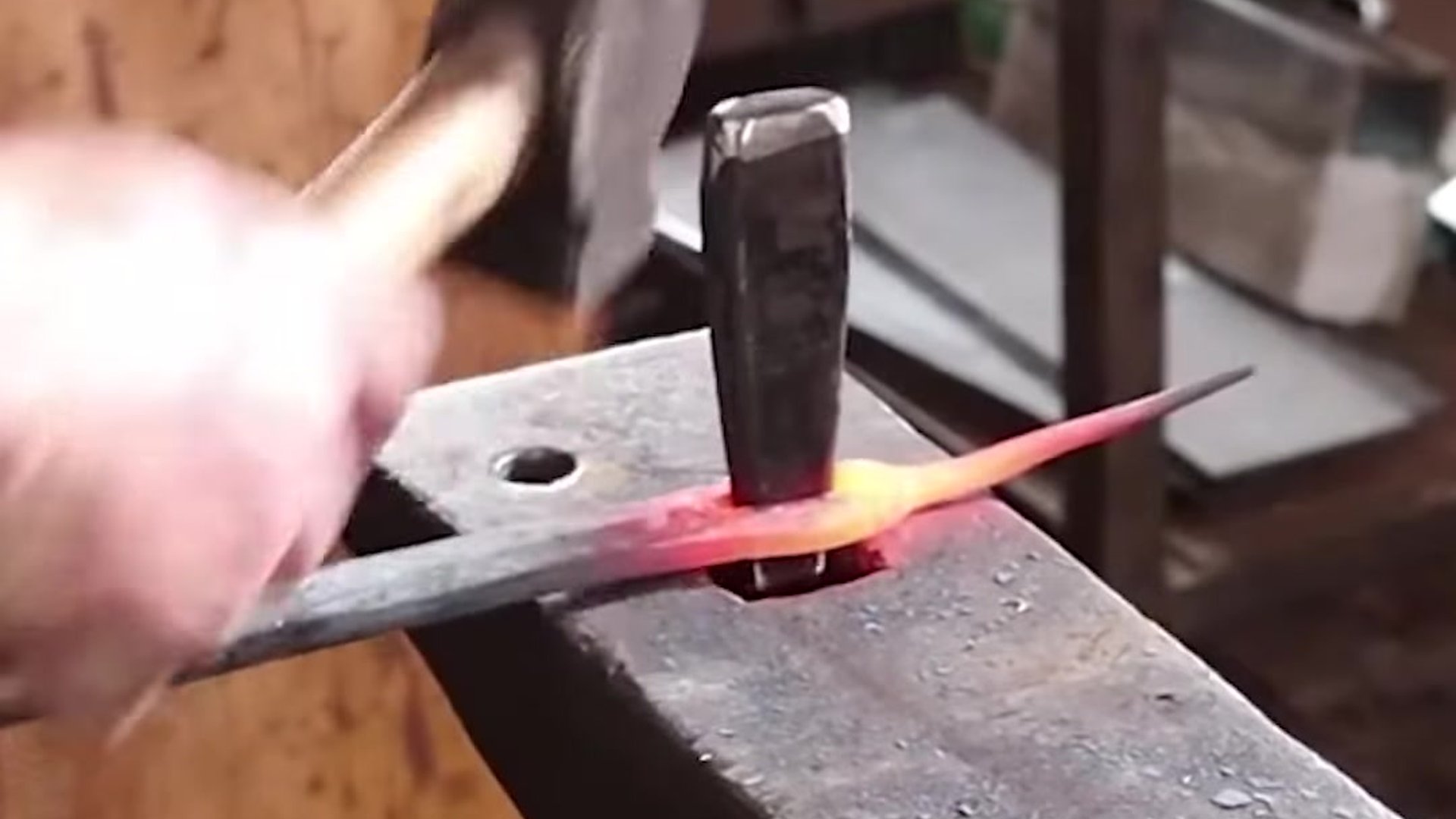 Forging a simple door or gate hasp