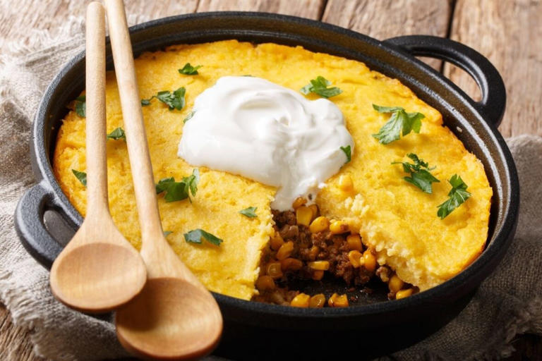 Cornbread crust tamale pie recipe