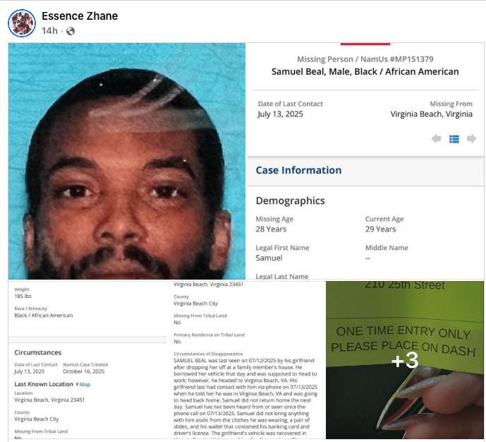 Sam Beal still missing almost one year later as ex-Giant’s family ...