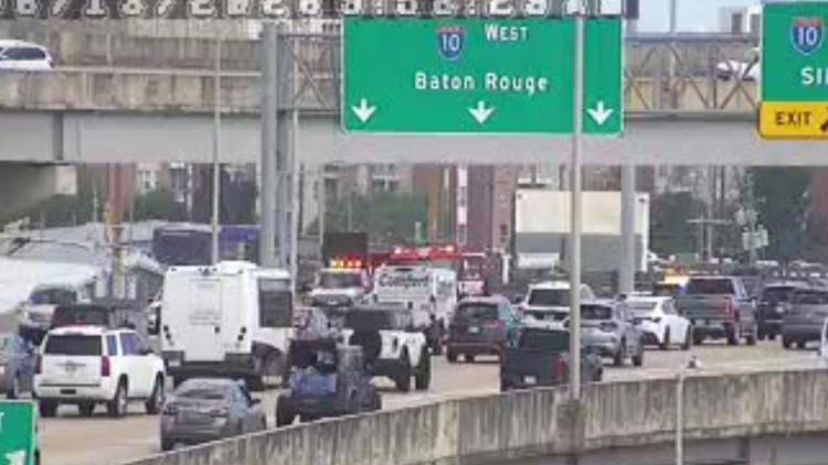 All lanes reopen after a vehicle fire on US 90B near South Claiborne Avenue
