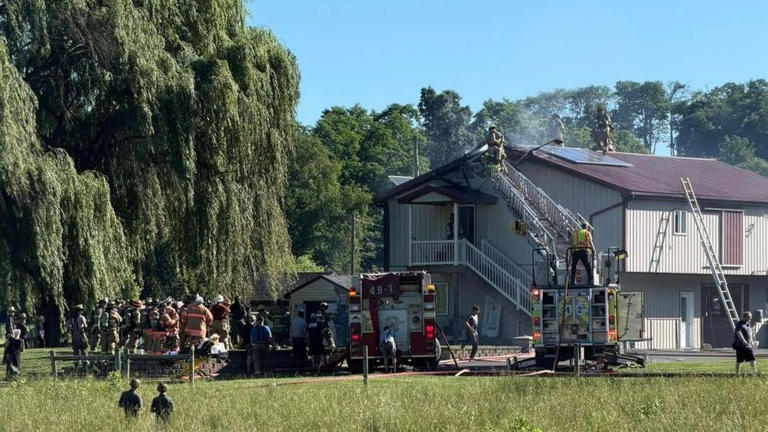 Brush fire in Lancaster County upgraded to barn fire