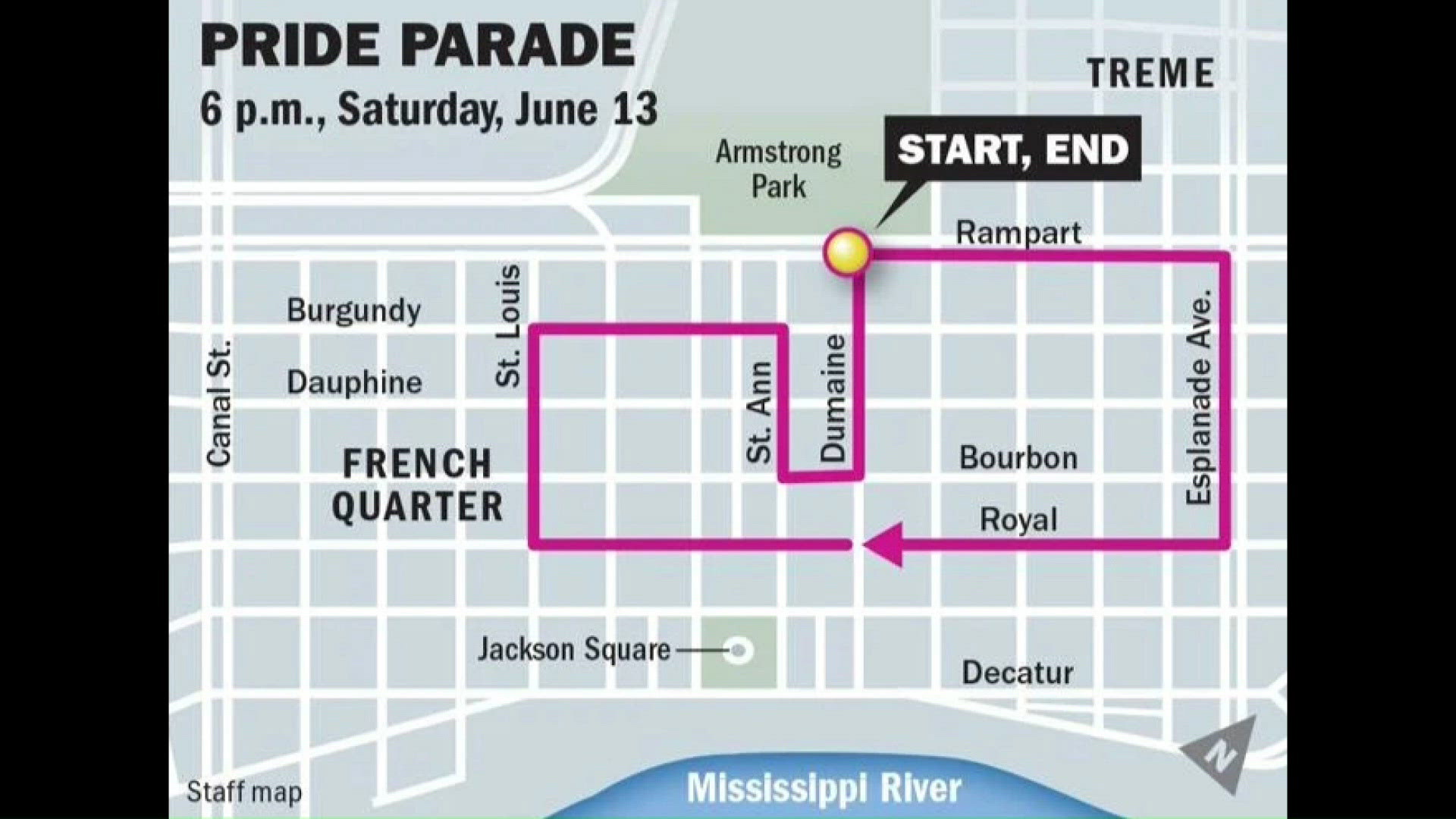 Pride parade rolls through the French Quarter