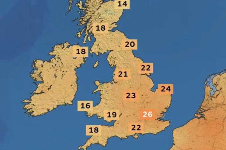 UK temperatures could soar as high as 30C next week as Met Office ...