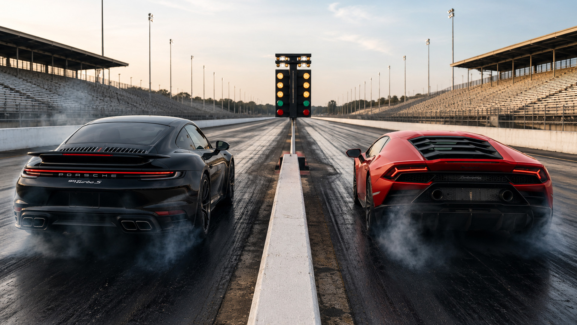 Can The Huracan EVO Beat A Porsche Turbo S Drag Race