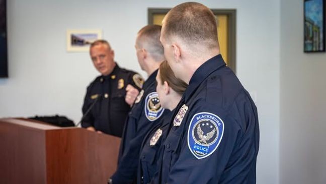 Blacksburg police welcomes three new officers