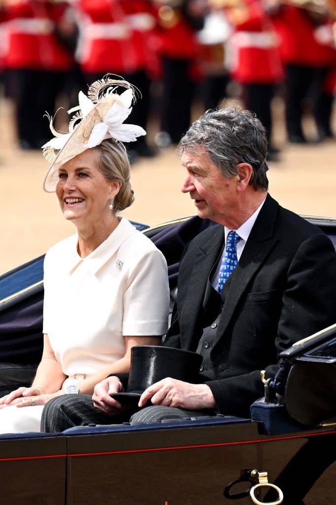 Duchess Sophie looks angelic in belted white gown at Trooping the ...
