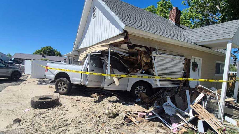 Woman shares experience after truck crashes into northern Utah home