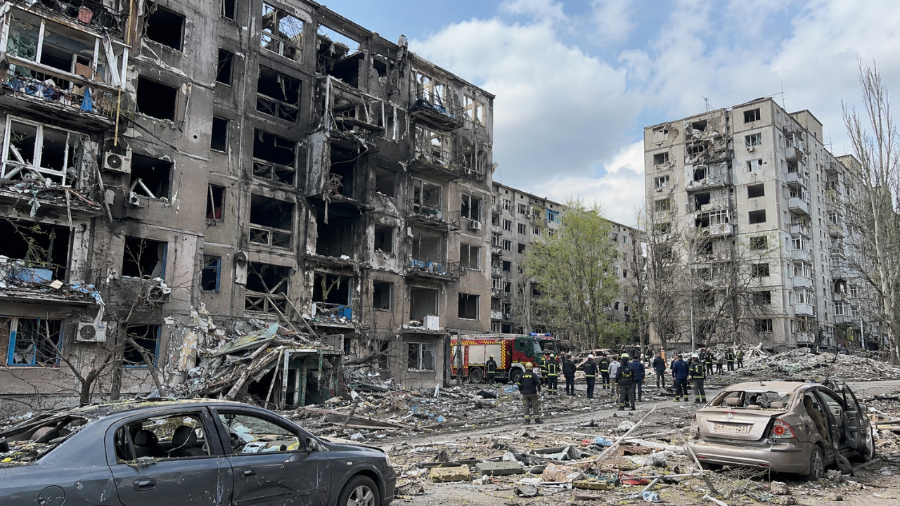 Massive Russian KAB strike hits Sloviansk center