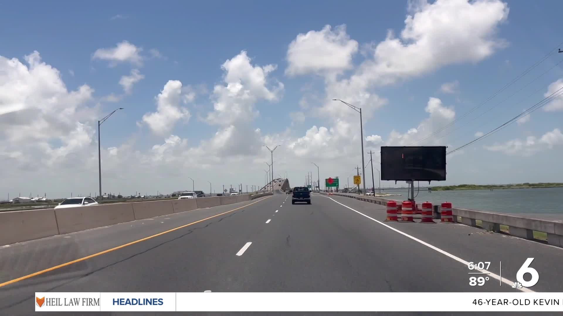 JFK Causeway bridge lane closures begin Monday in Flour Bluff