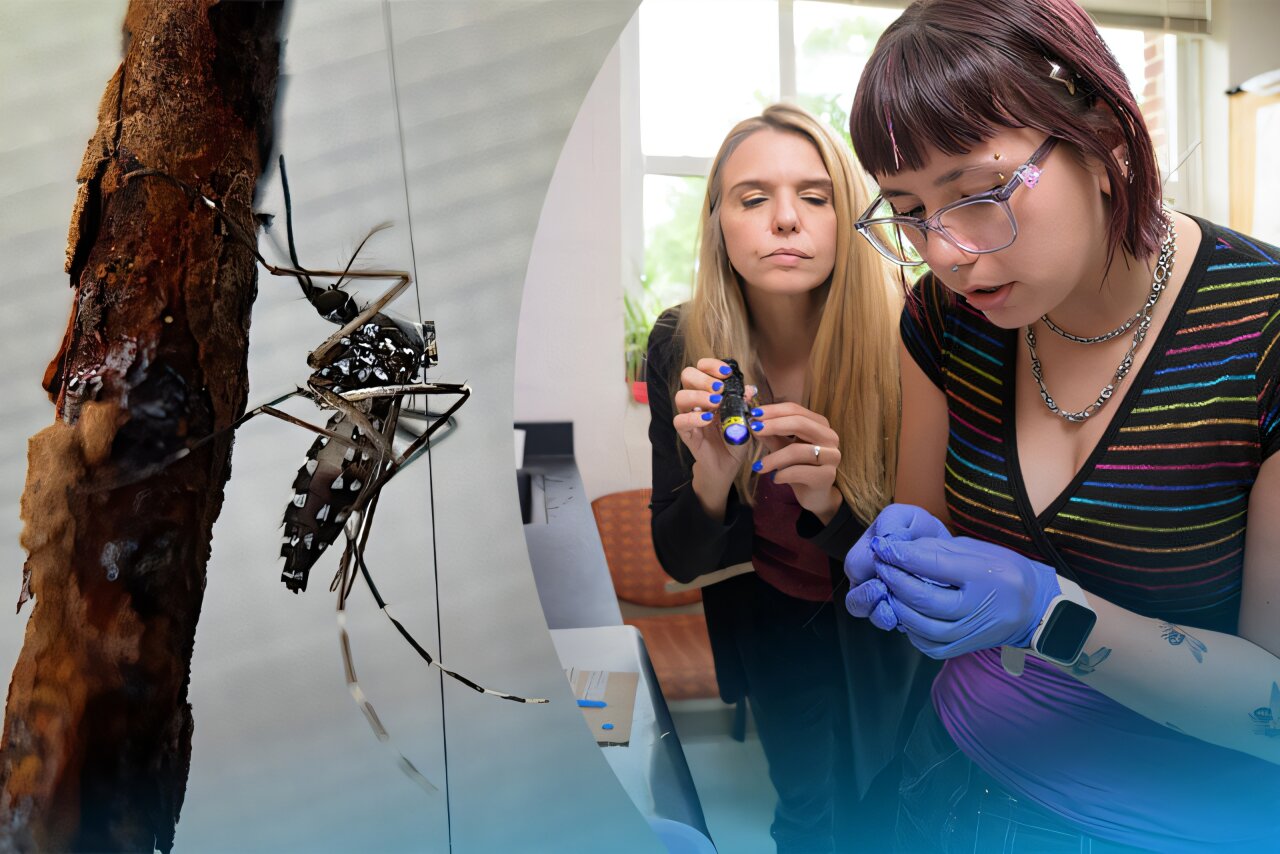 Harmonic radar tags reveal how mosquitoes move through fields and parkland