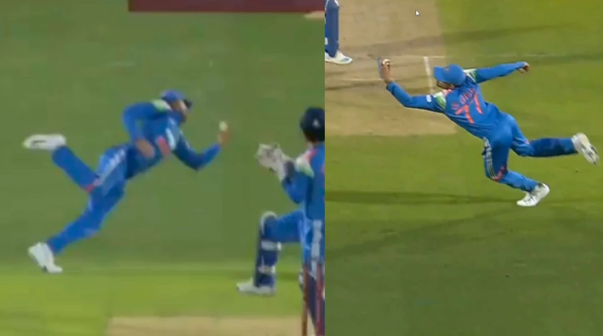 Watch: Catch of the match! Shubman Gill takes spectacular one-handed ...
