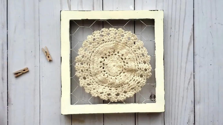 Turn vintage doilies into beautiful bespoke wall decor with a simple DIY