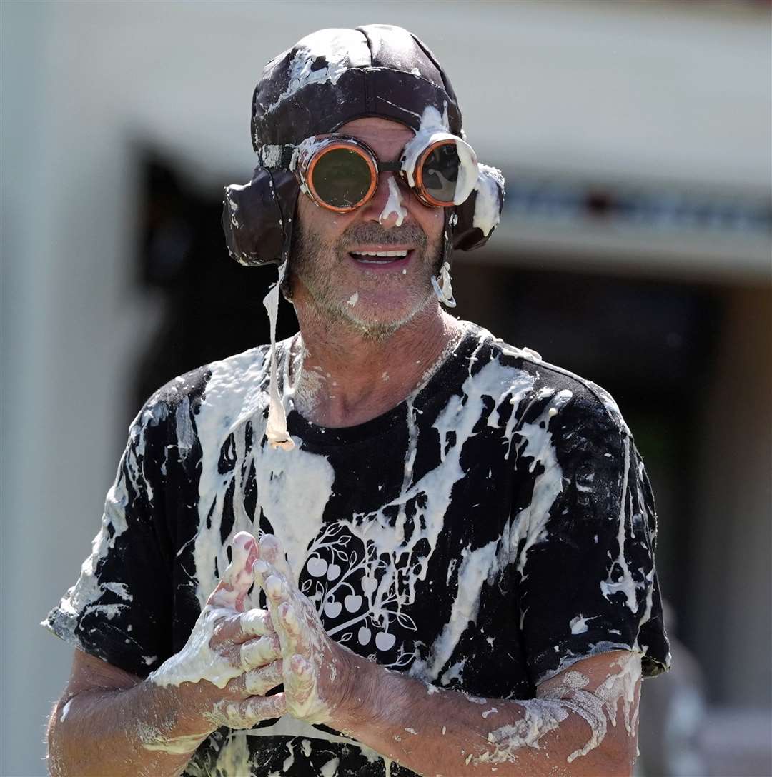 Hundreds of spectators watch World Custard Pie Championships in Maidstone