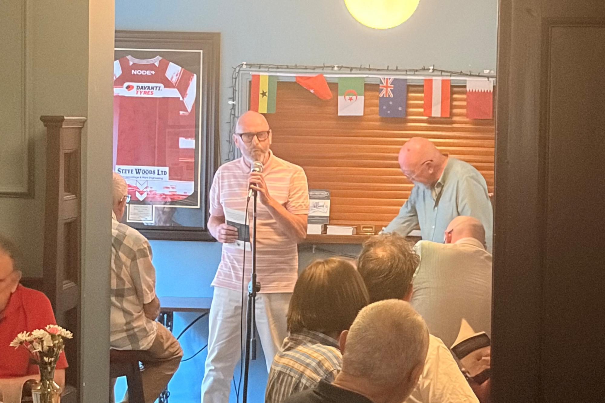 A poetry night was held to launch an anthology of work all about Wigan