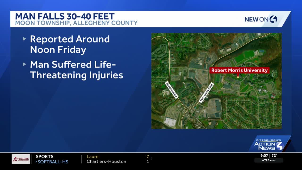 Man falls 30-40 feet while conducting work at Robert Morris University ...