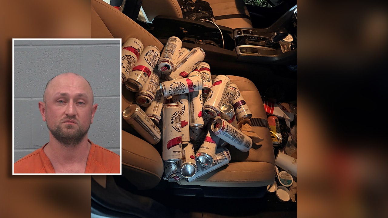 Man charged with DUI after being stopped with 34 open containers in car ...