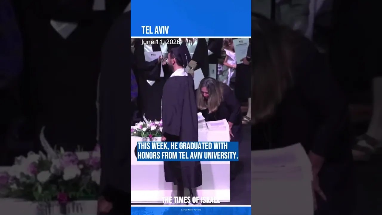 Critically wounded Israeli reservist Alon Kaminer graduates from Tel ...