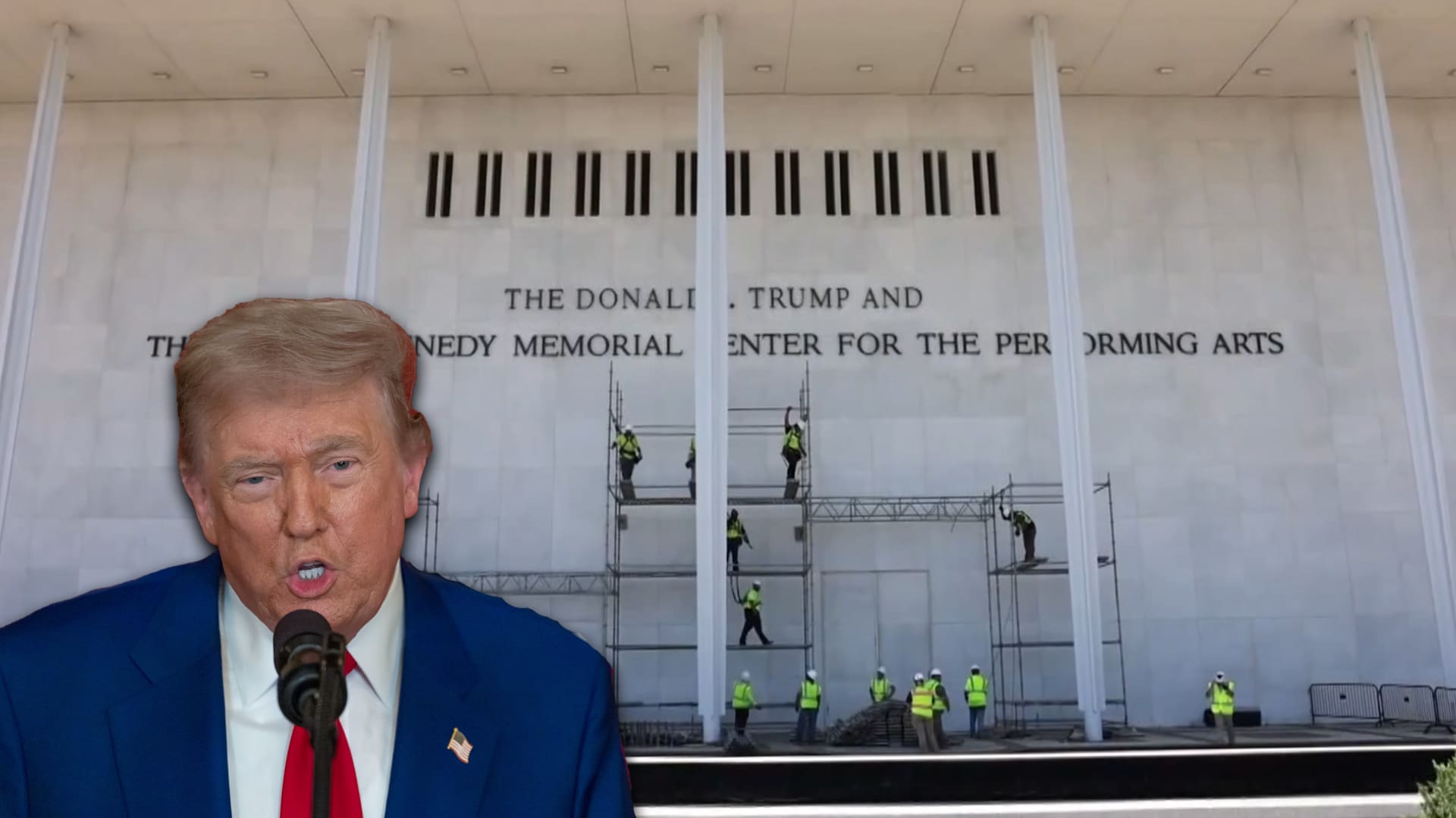 Work begins to remove Donald Trump's name from Kennedy Center after ...