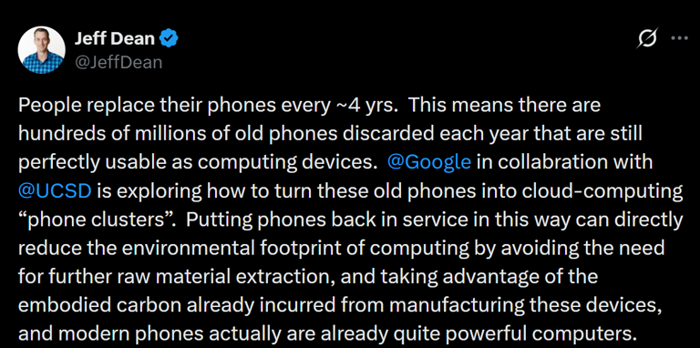 Google may soon start using your old smartphone to power its AI data ...