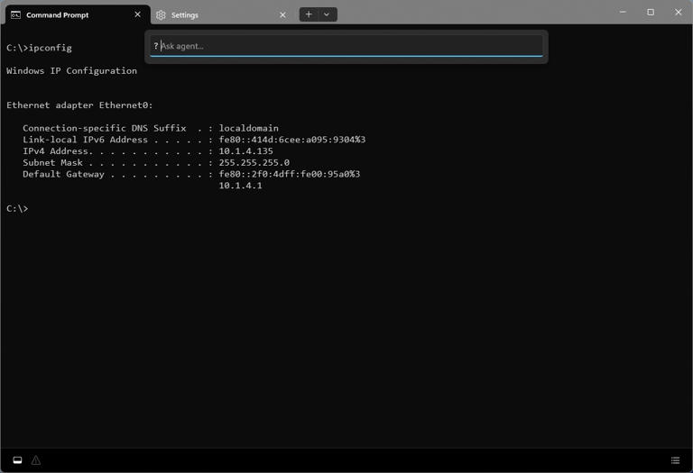 Microsoft's intelligent terminal offers a separate AI-powered command ...