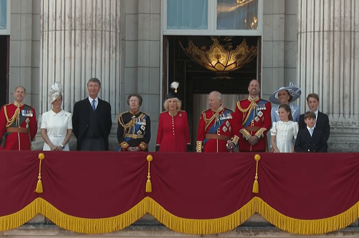 Royals gather on Buckingham Palace balcony for Red Arrows flypast