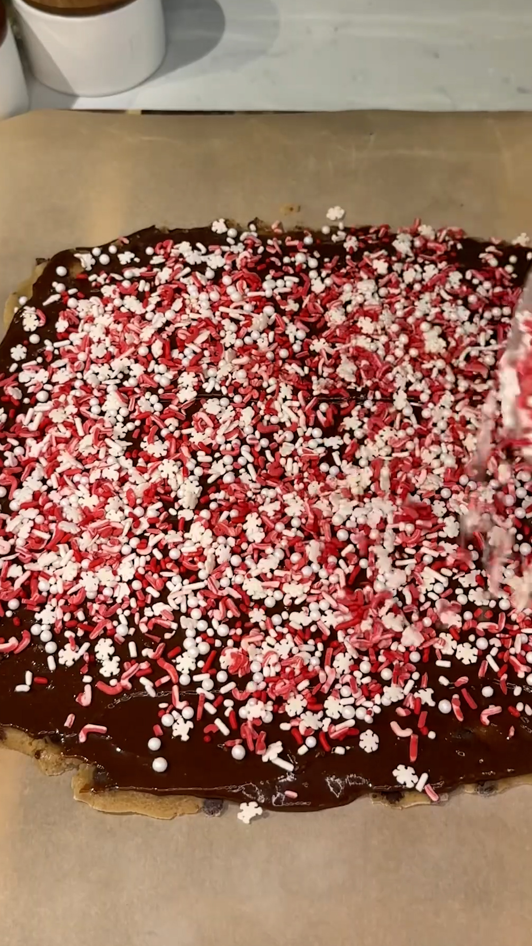 Brownie and cookie dough rolled together into a marbled cookie