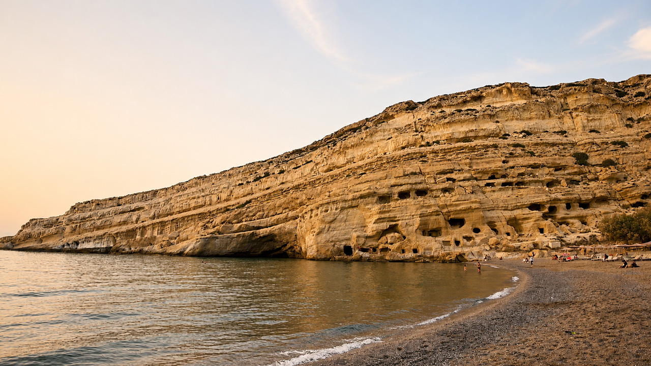 Exploring ancient caves and sparkle dream beaches in Crete
