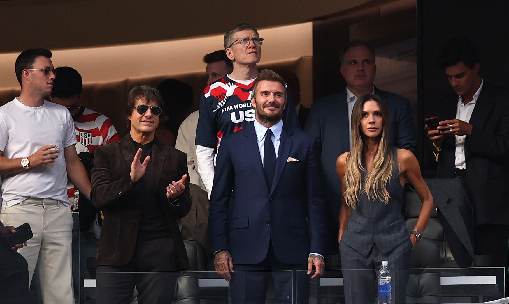 List of celebrities at US' triumphant World Cup opener