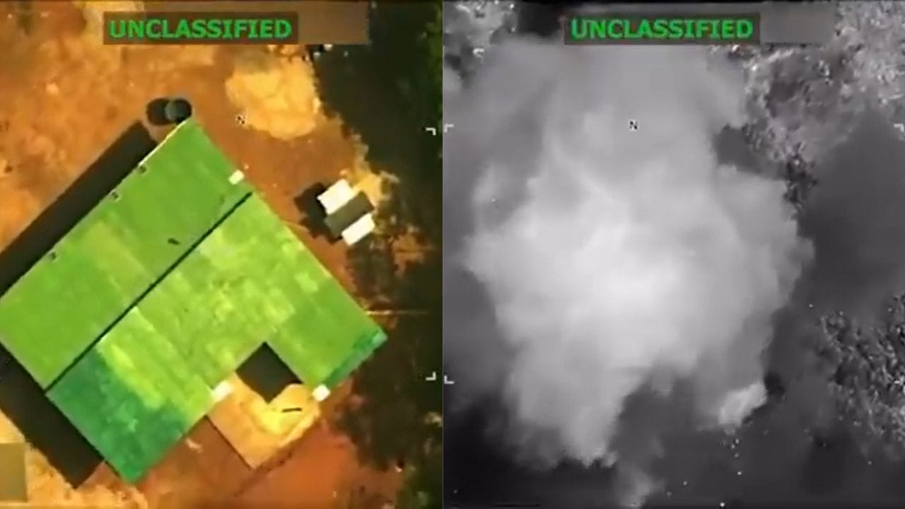 Trump shares dramatic footage of US air strike eliminating cartel boss ...
