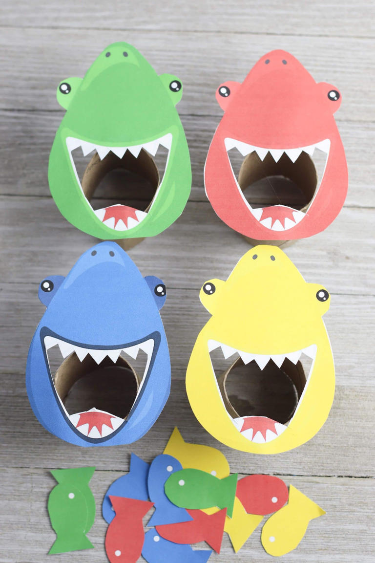 Killer shark crafts for kids to celebrate Shark Week