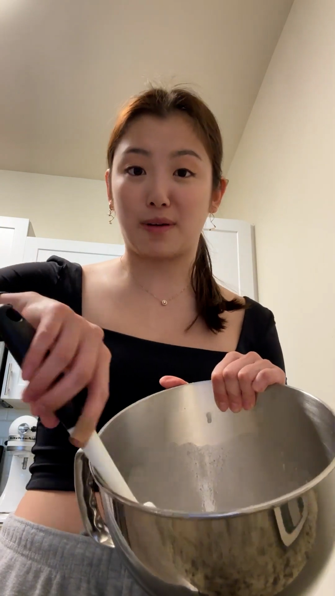 First episode preparing for a TV baking appearance
