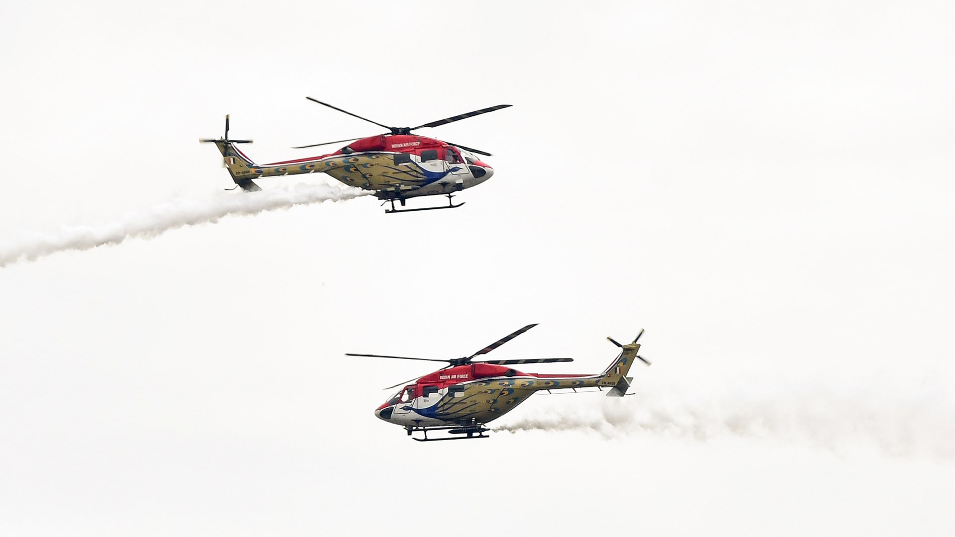 IAF's Sarang helicopter display team performs dazzling air display at ...